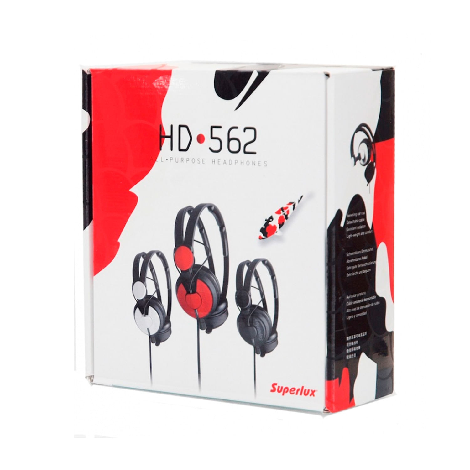 FONE DE OUVIDO SUPERLUX HD 562 VERMELHO